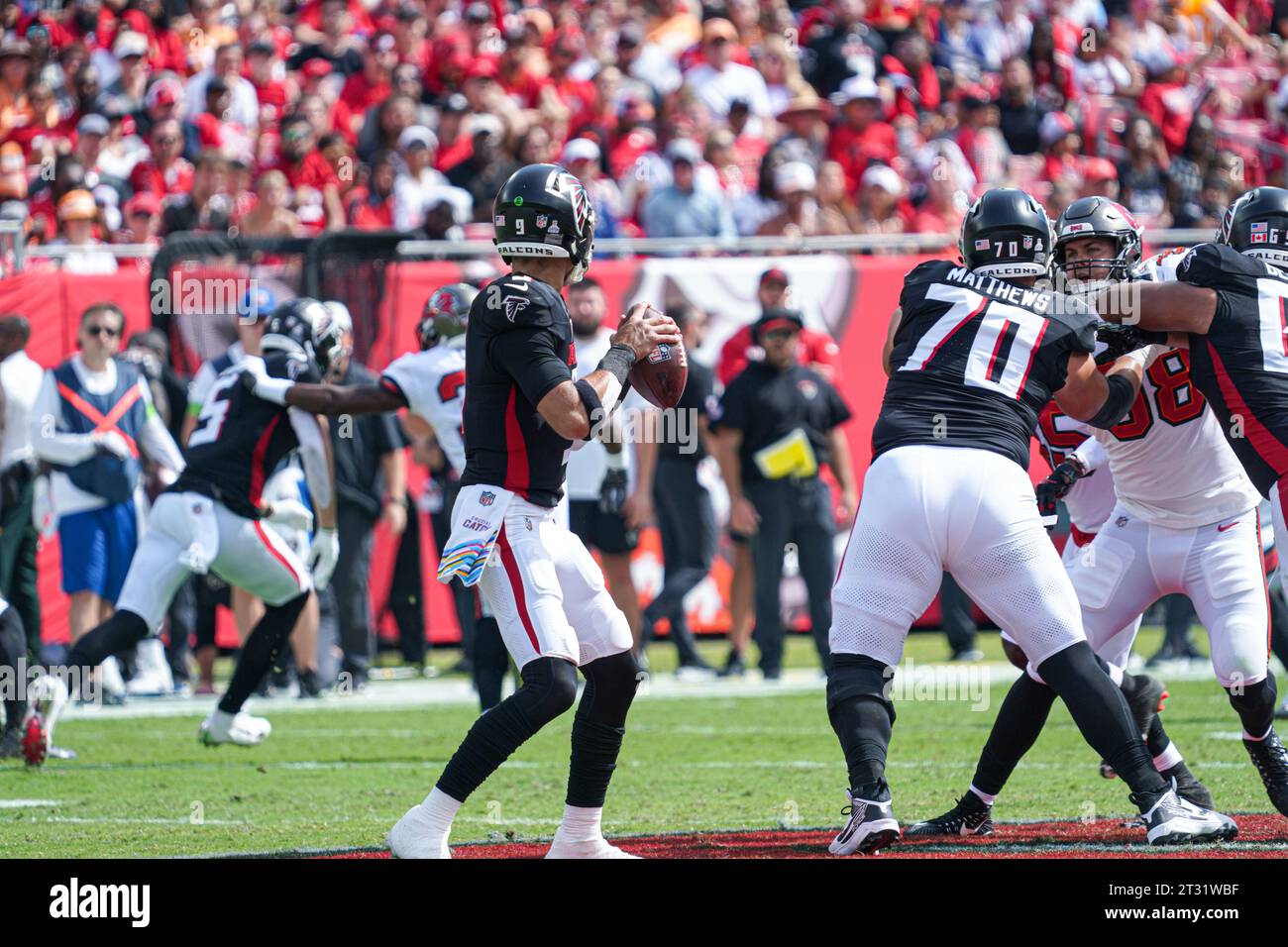 Tampa Bay, Florida, USA, October 22, 2023, Atlanta Falcons quarterback ...