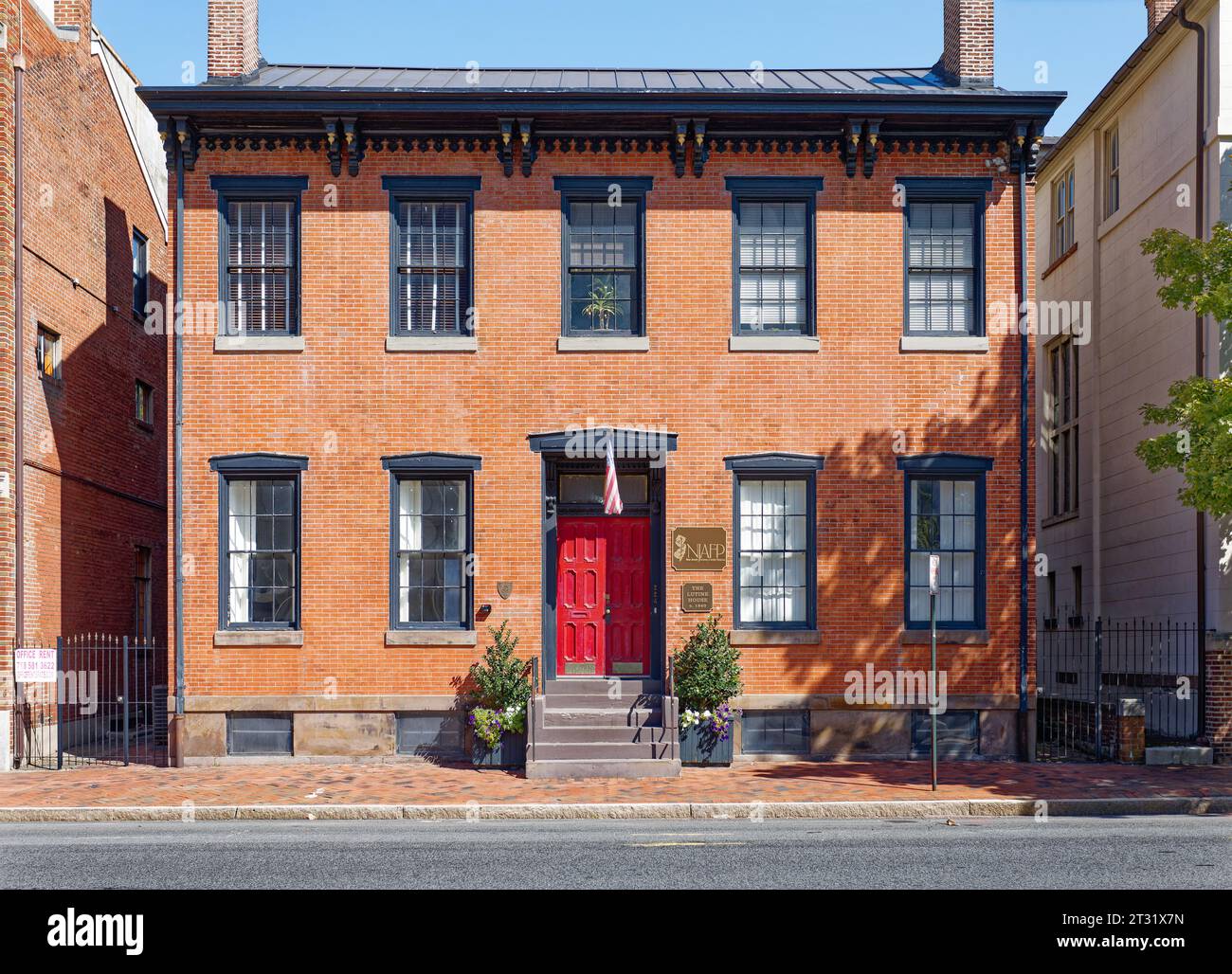 Downtown Trenton: Lutine House, a red brick Greek Revival home, now ...
