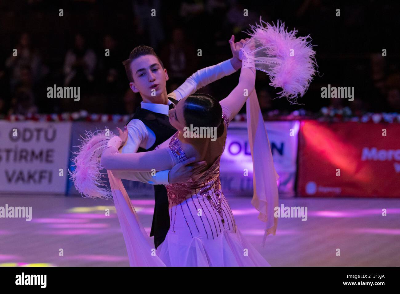 ANKARA, TURKEY - December 17, 2022: People compete in dancesport for ...
