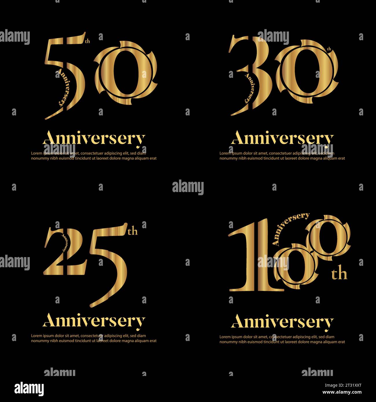 Happy 25th anniversary badge Stock Vector Images - Alamy