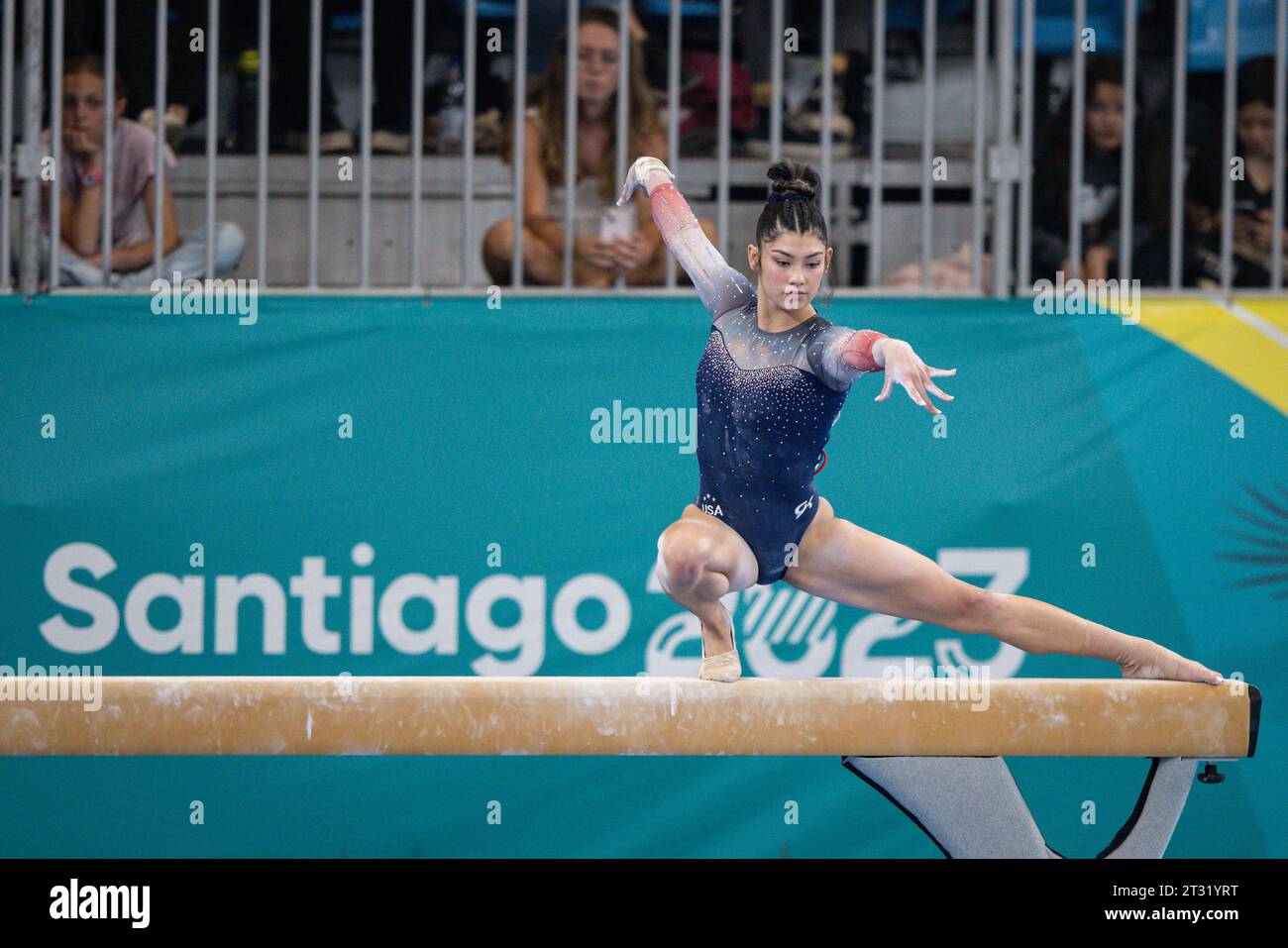 Santiago, Chile. 22nd Oct, 2023. North American gymnast DICELLO Kayla ...