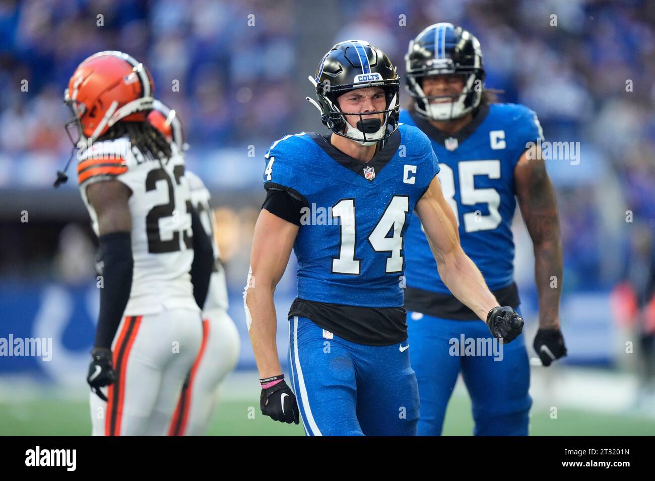 Indianapolis Colts wide receiver Alec Pierce (14) celebrates after ...