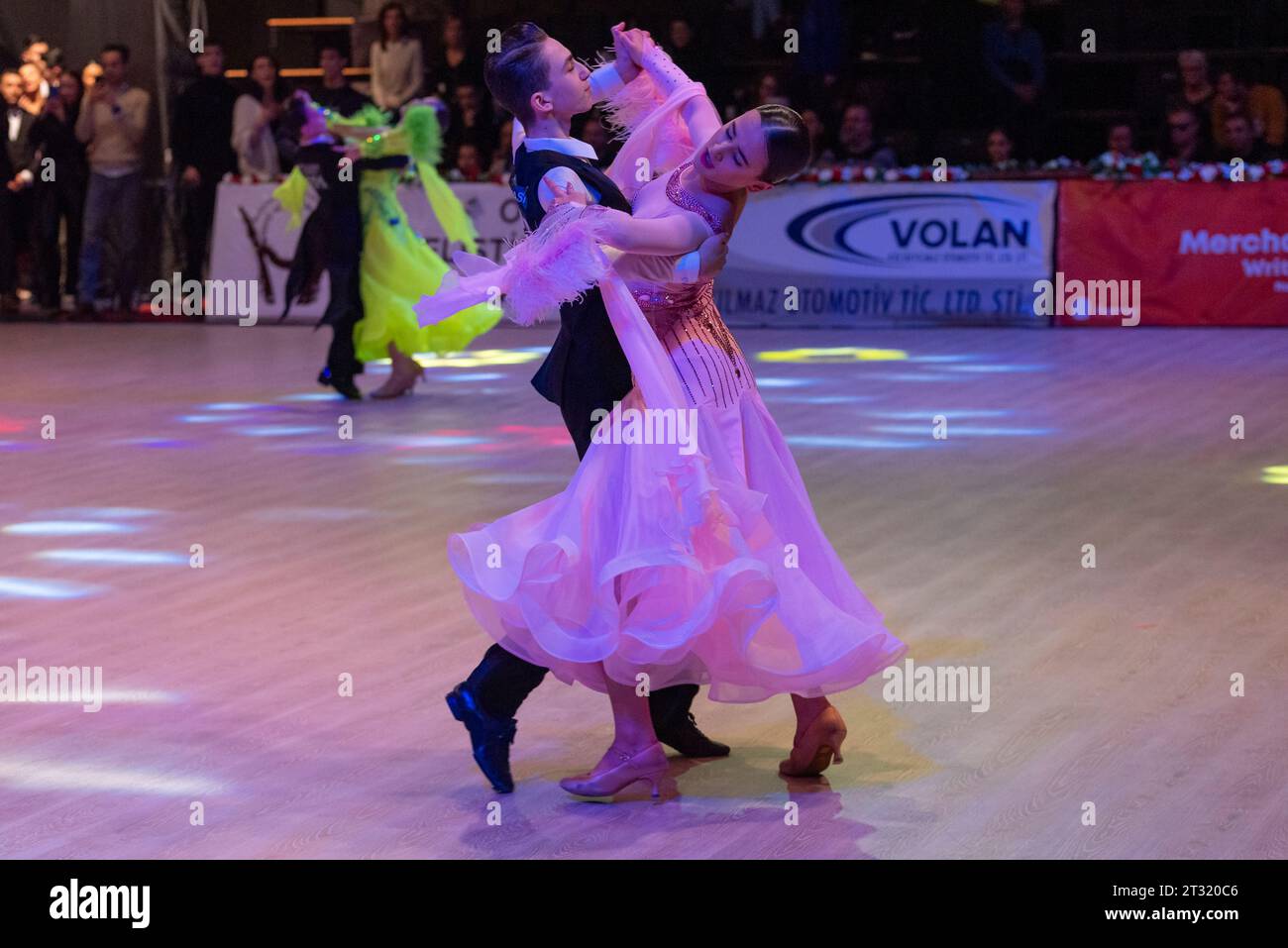 ANKARA, TURKEY - December 17, 2022: People compete in dancesport for ...