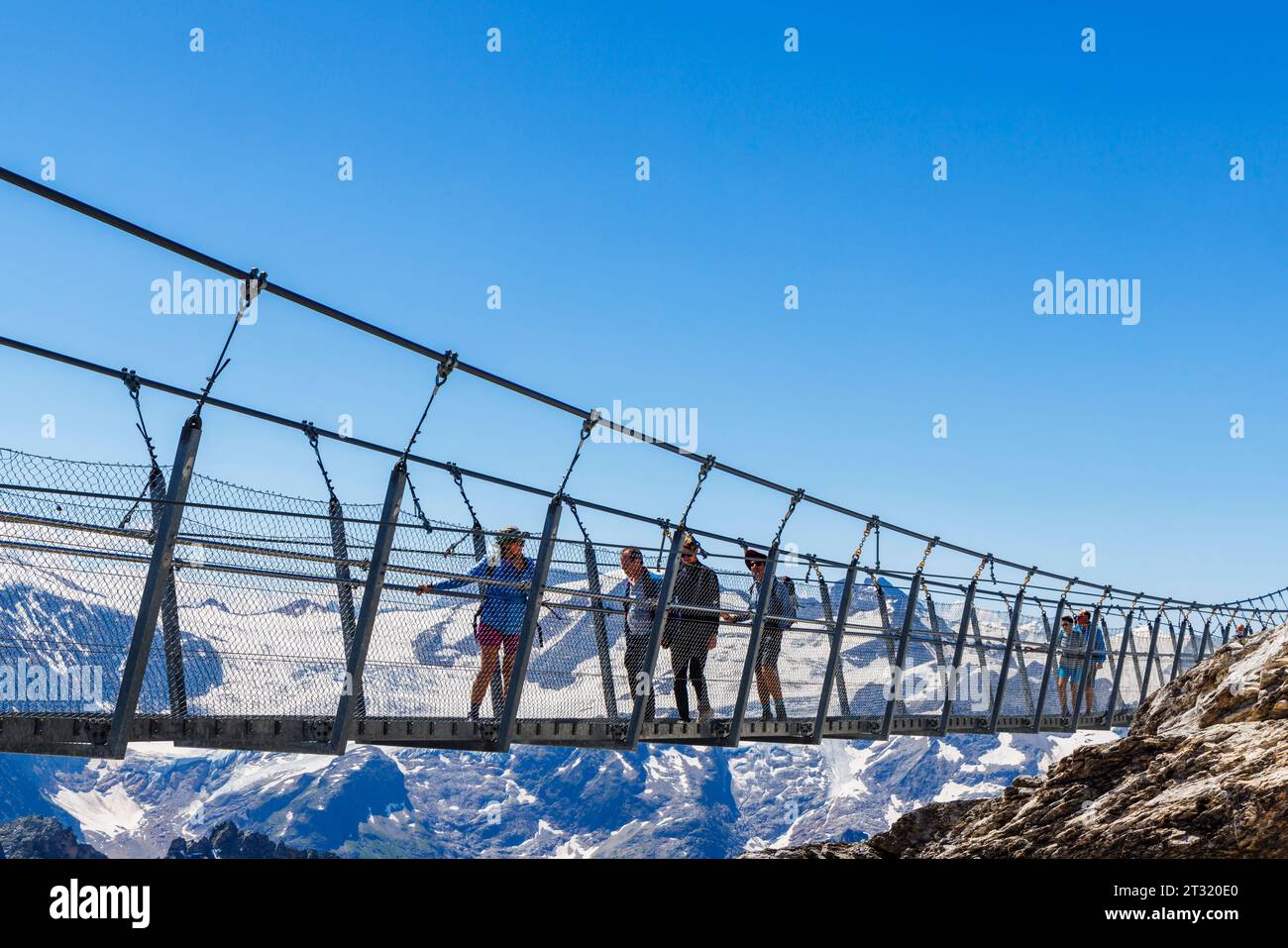 The Titlis Cliff Walk, the highest elevation suspension bridge in ...