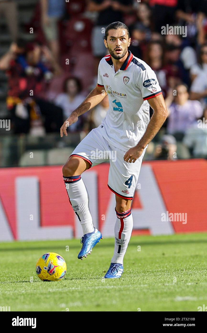 Cagliari's Italian defender Alberto Dossena controls the ball during ...