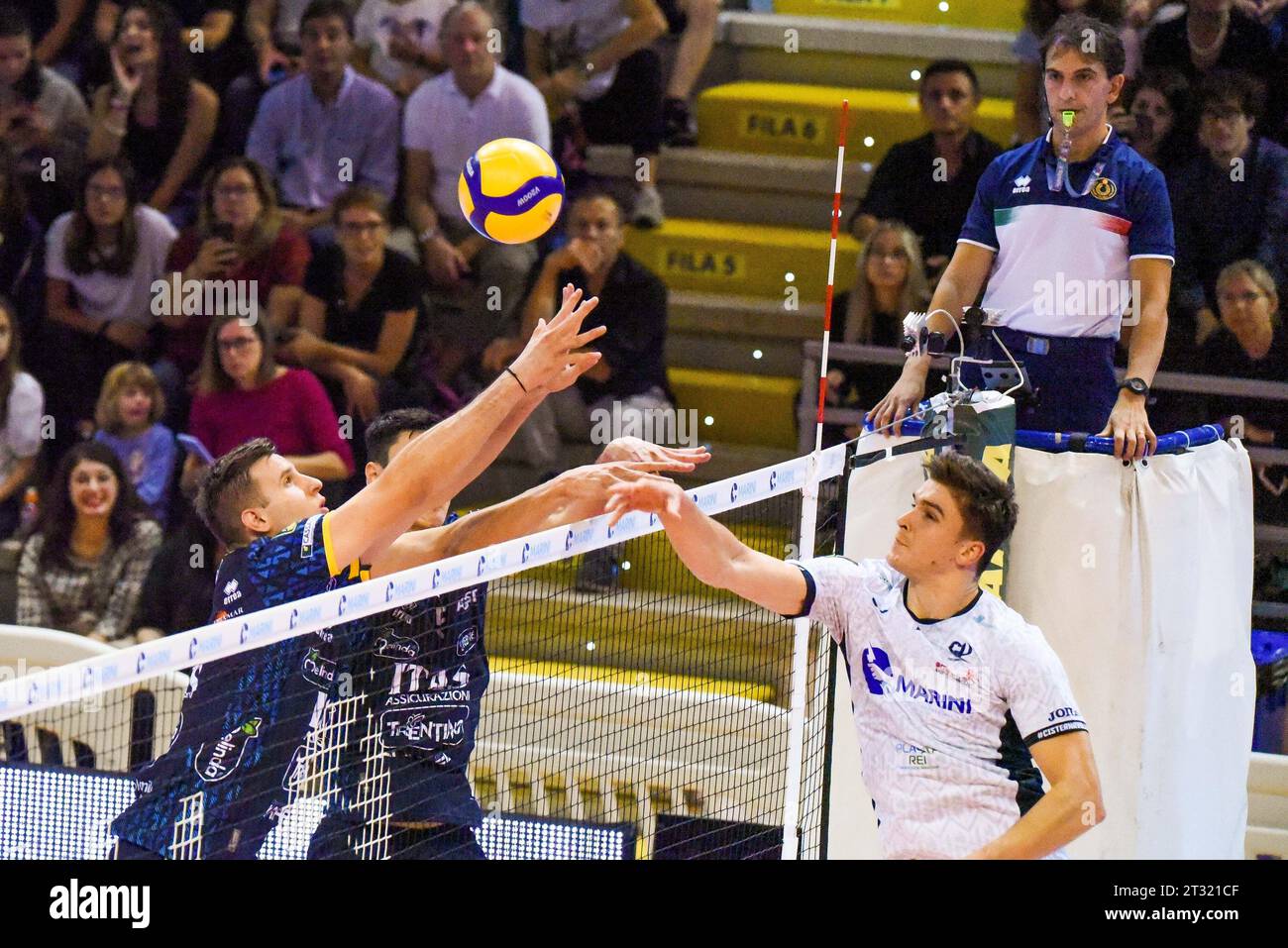 Latina, Italy. 22nd Oct, 2023. Theo Alexandre Faure attack during ...