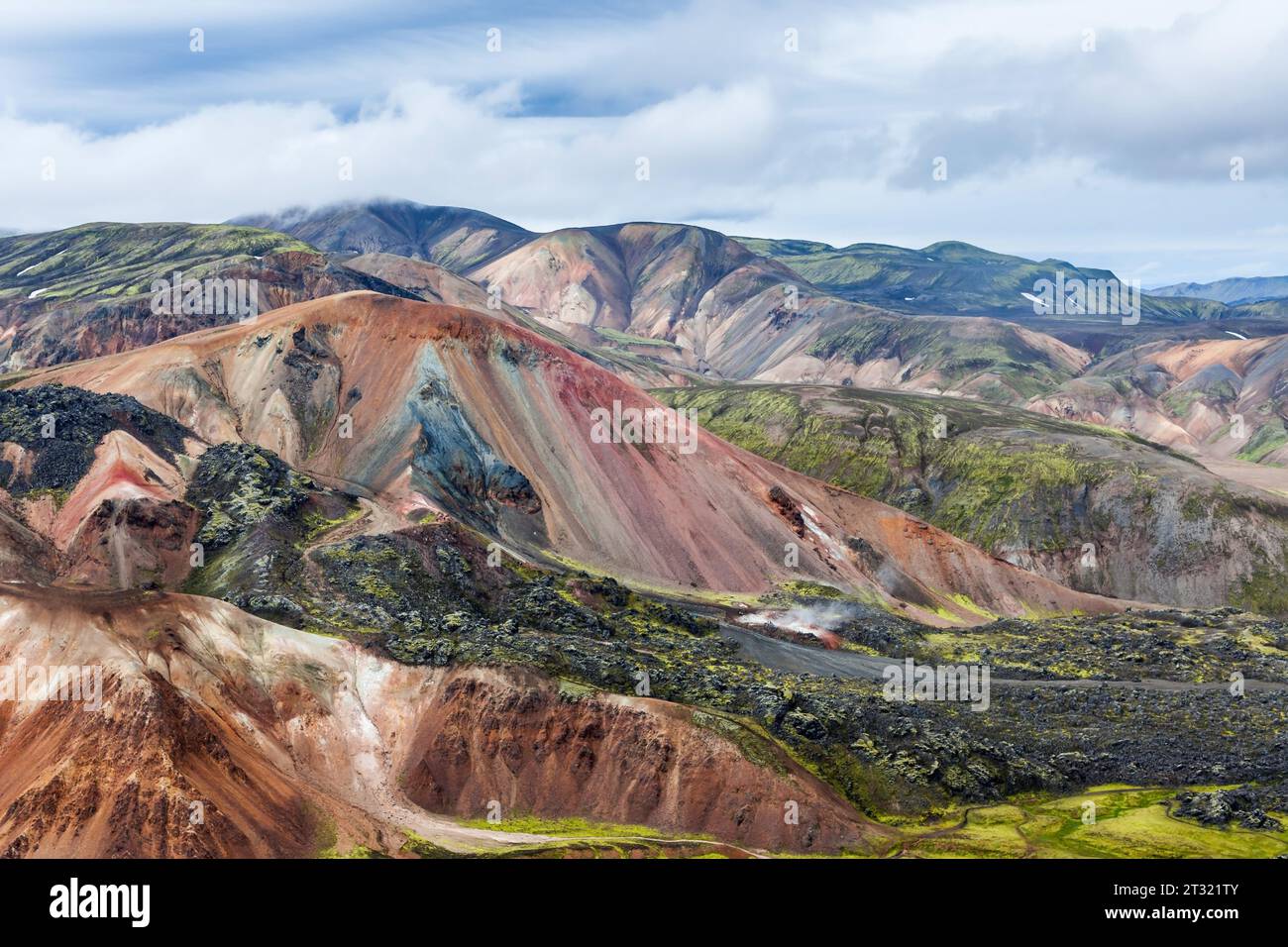 Colorful mountains of Landmannalaugar National Park in Iceland. Awesome ...