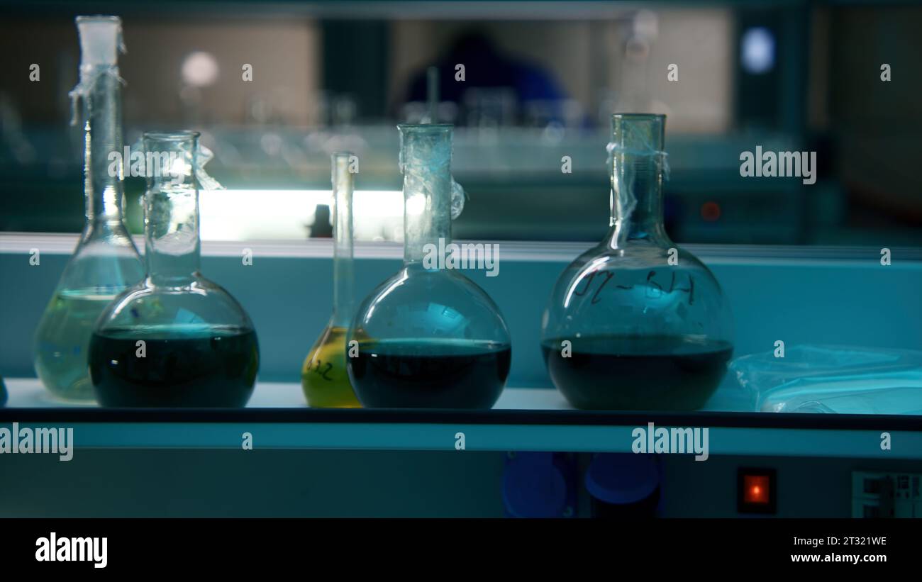 Preparation of medicine. Stock footage. Pharmaceutical production and ...