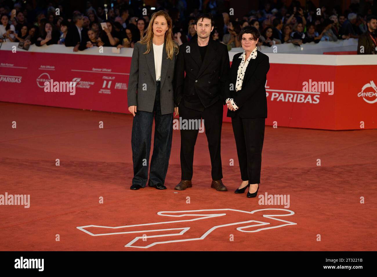 Rome, Italy. 22nd Oct, 2023. Justine Triet, Arthur Harari and Marie ...