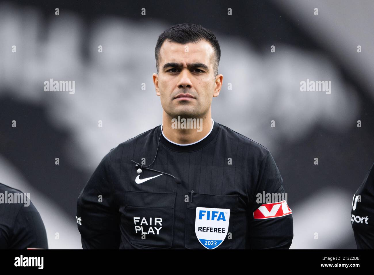 Lillestrom, Norway. 22nd Oct, 2023. Referee Rohit Saggi seen during the ...