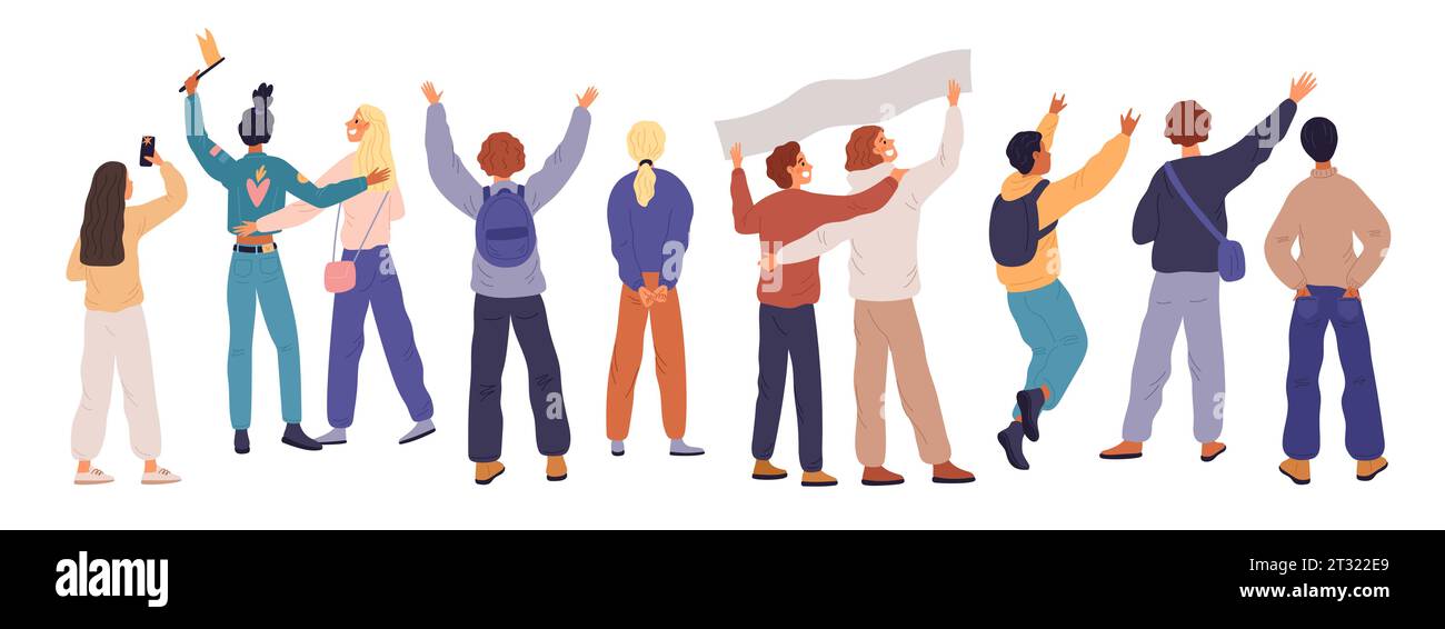 Girls from behind Stock Vector Images - Alamy