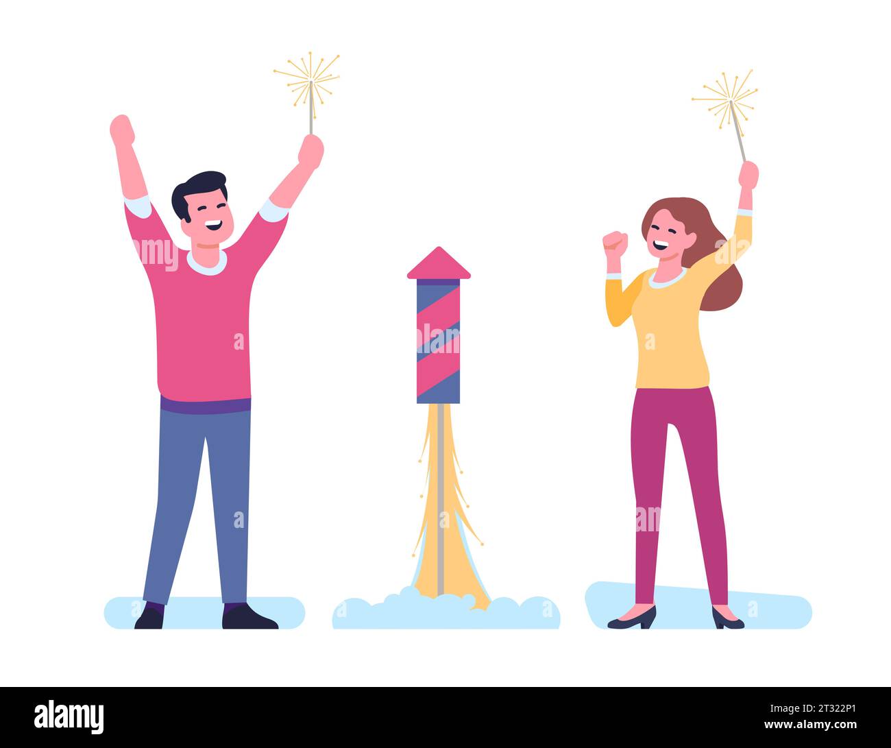 Set off fireworks Stock Vector Images - Alamy