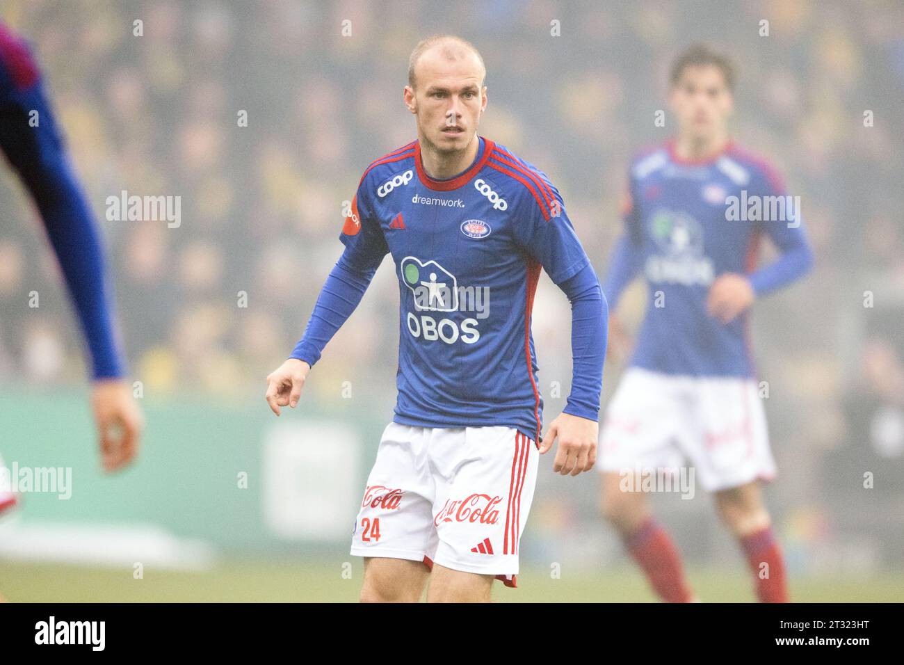 Lillestrom, Norway. 22nd Oct, 2023. Petter Strand (24) of Vaalerenga ...