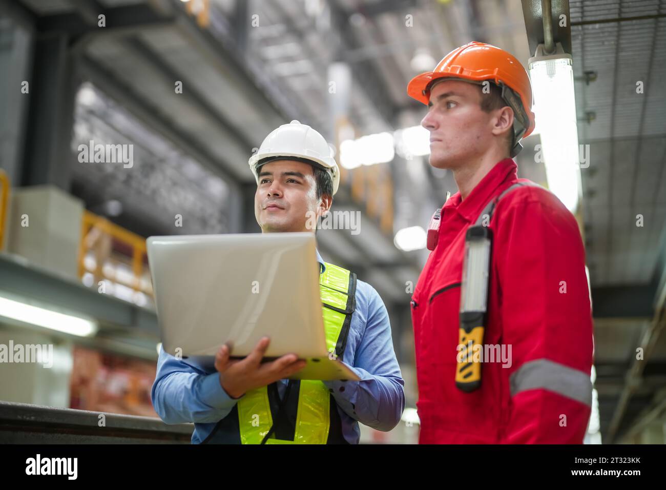 Engineer inspecting locomotive hi-res stock photography and images - Alamy