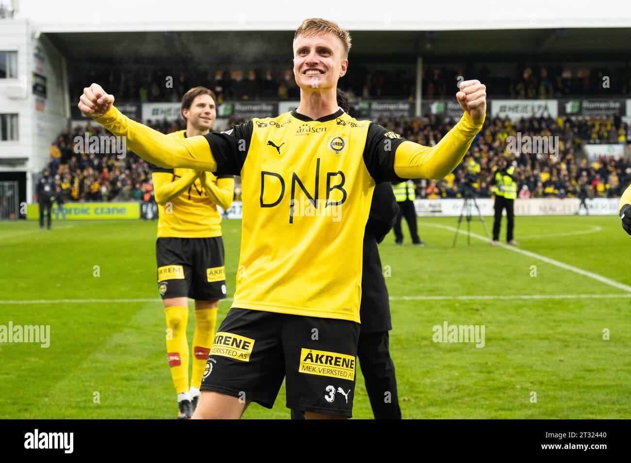 Lillestrom, Norway. 22nd Oct, 2023. Martin Ove Roseth (3) of Lillestrom ...