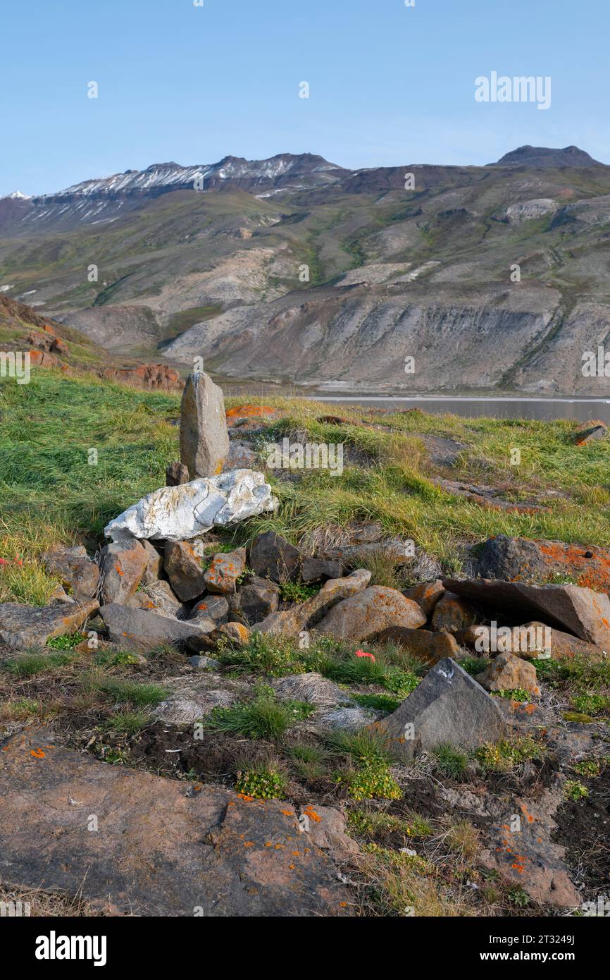 Greenland, Baffin Bay, Avannaata municipality. Archeological Thule ...