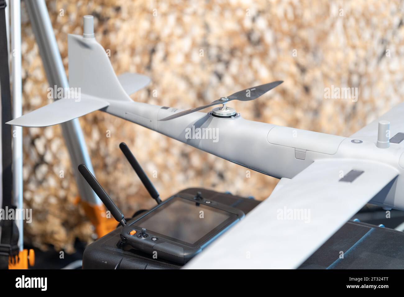 Elevated work platform with control panel Stock Photo - Alamy