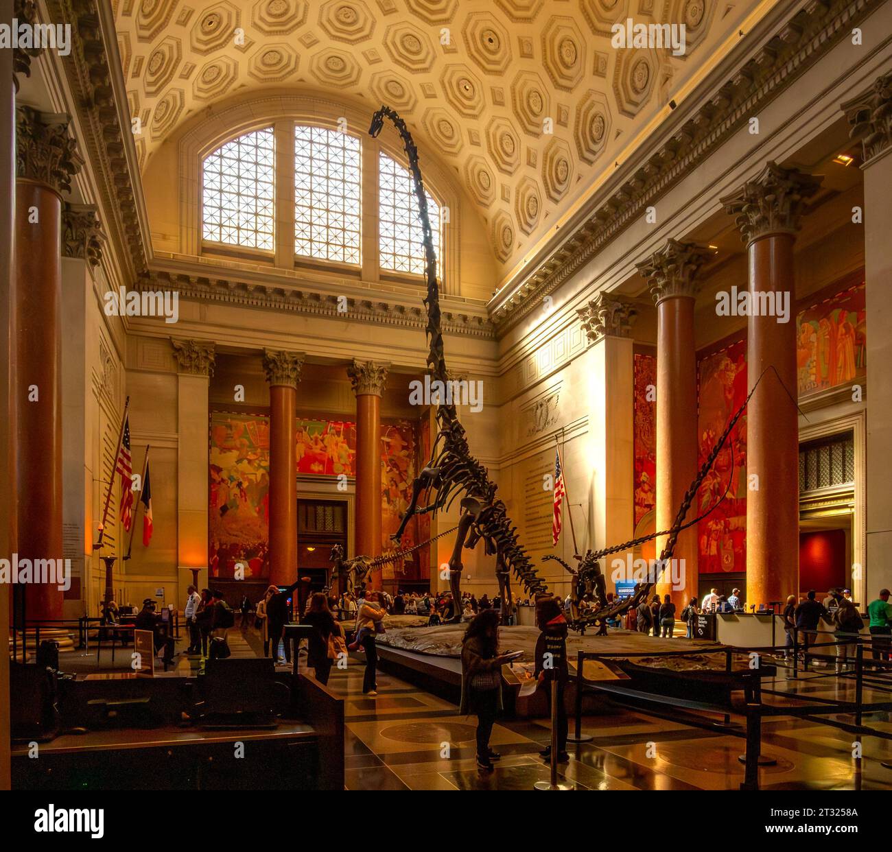 New York, NY – US – Oct 9, 2023 The interior of American Museum of ...