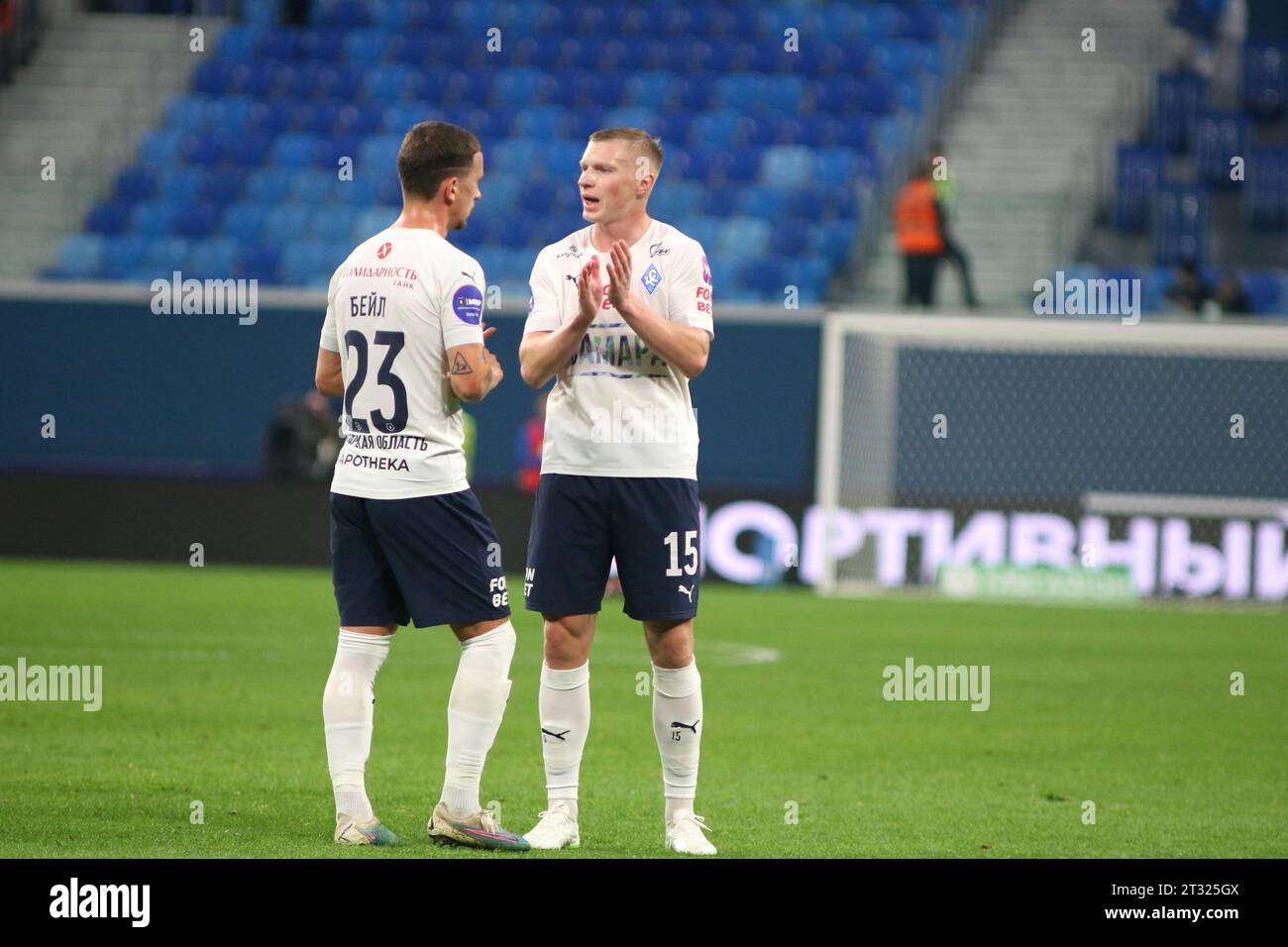 Saint Petersburg, Russia, 22 october 2023: Football. Russian Premier ...