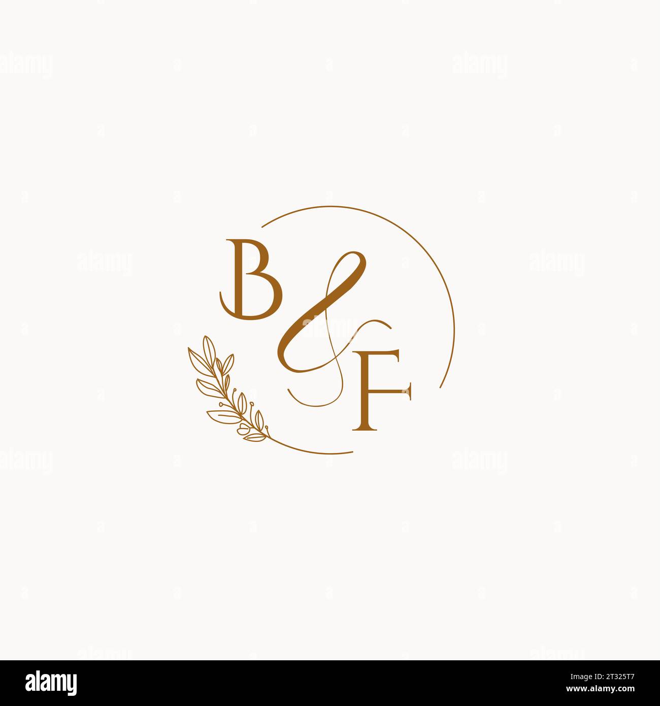 BF initial wedding monogram logo design ideas Stock Vector Image & Art - Alamy