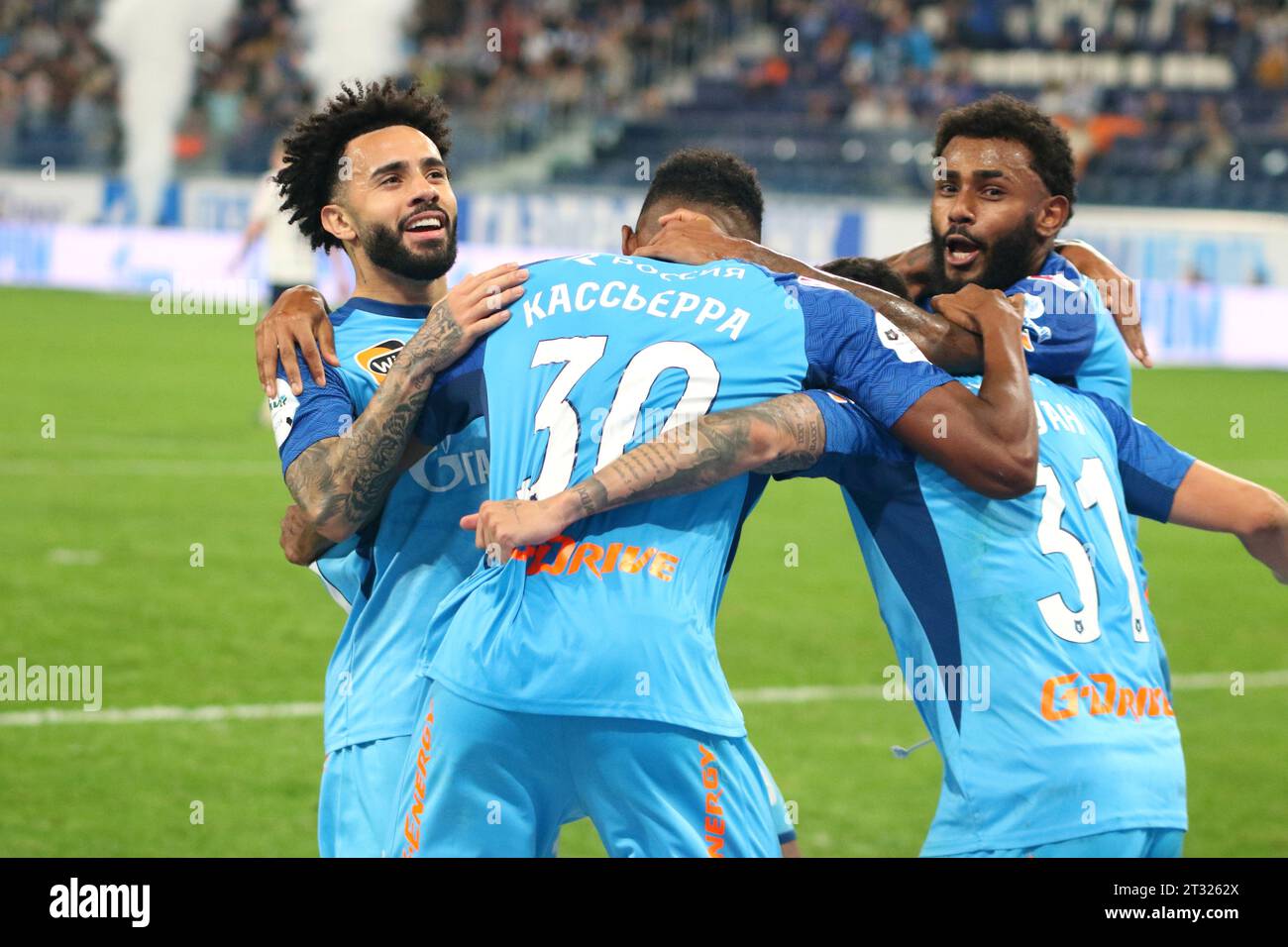 Saint Petersburg, Russia, 22 october 2023: Football. Russian Premier ...