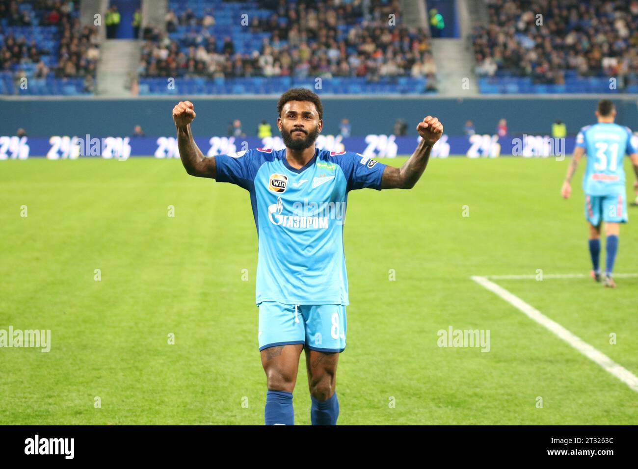 Saint Petersburg, Russia, 22 october 2023: Football. Russian Premier ...