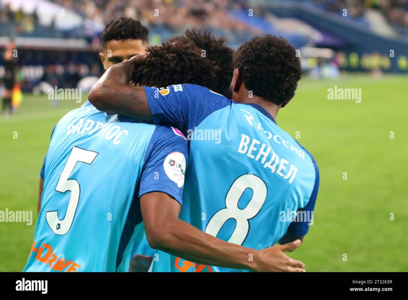 Saint Petersburg, Russia, 22 october 2023: Football. Russian Premier ...
