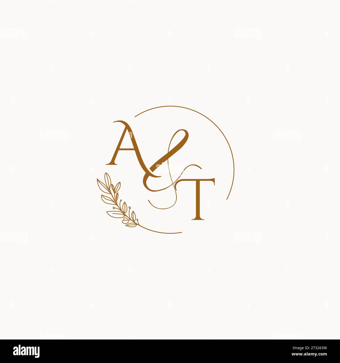 AT initial wedding monogram logo design ideas Stock Vector Image & Art ...