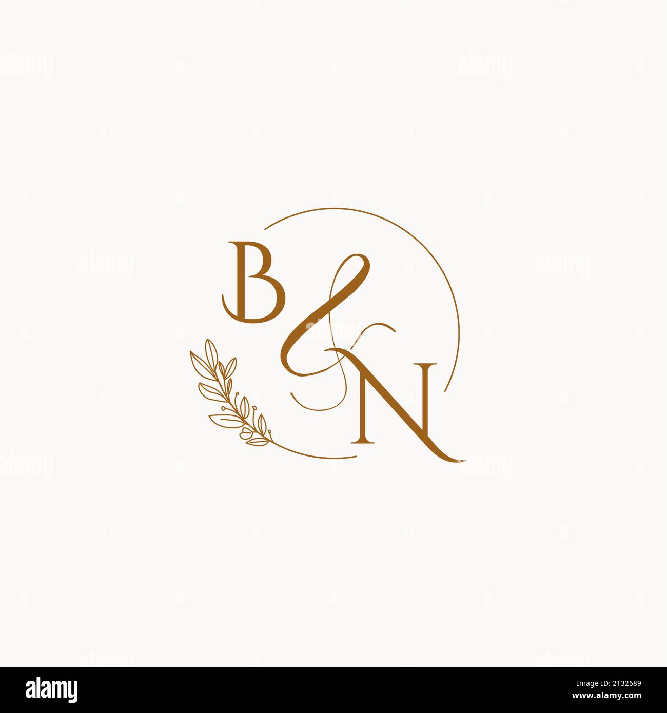 BN initial wedding monogram logo design ideas Stock Vector Image & Art - Alamy