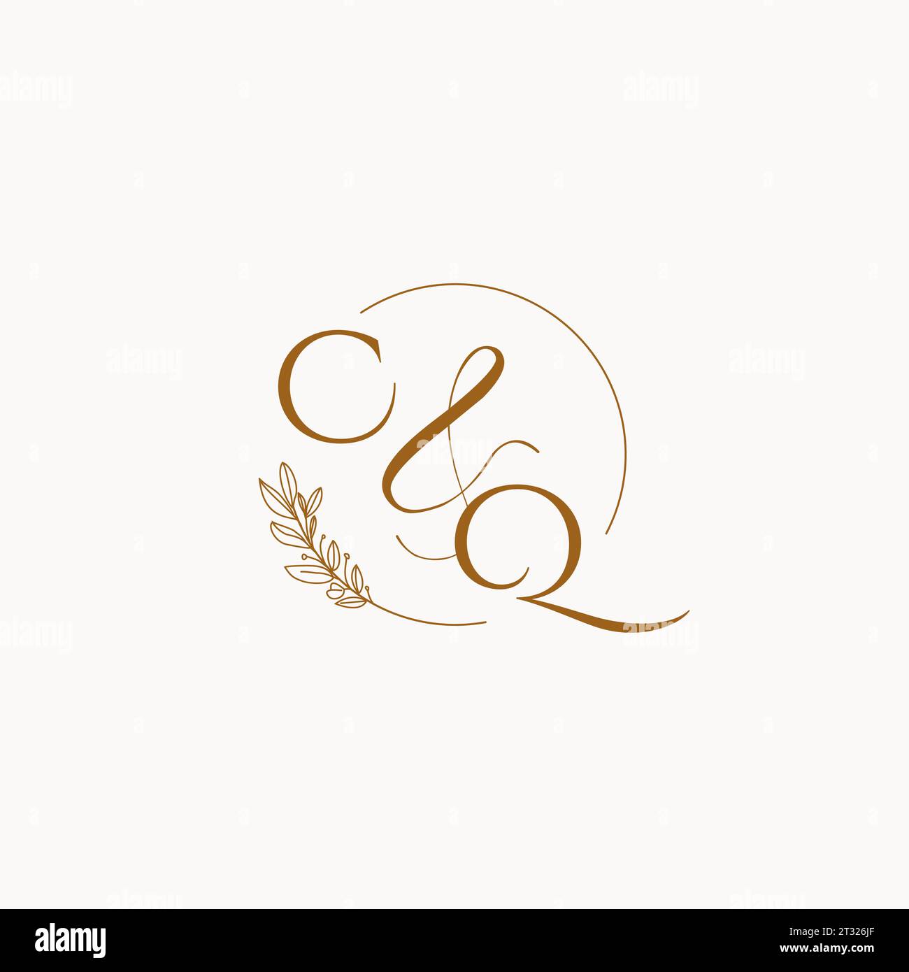 CQ initial wedding monogram logo design ideas Stock Vector Image & Art ...
