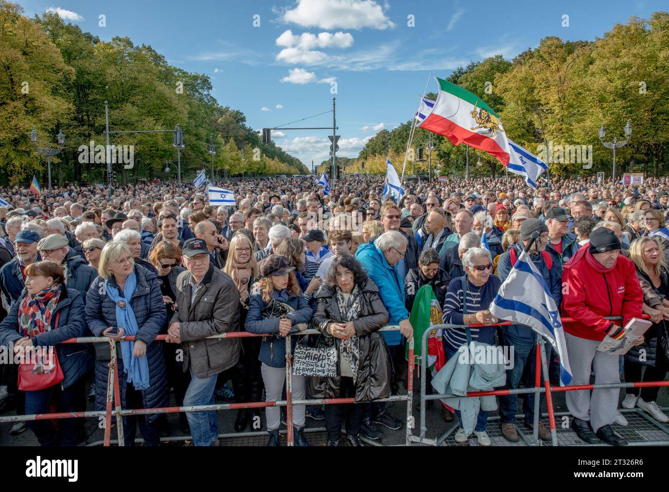 Berlin, Germany. 22nd Oct, 2023. Amidst the backdrop of the pro-Israel ...