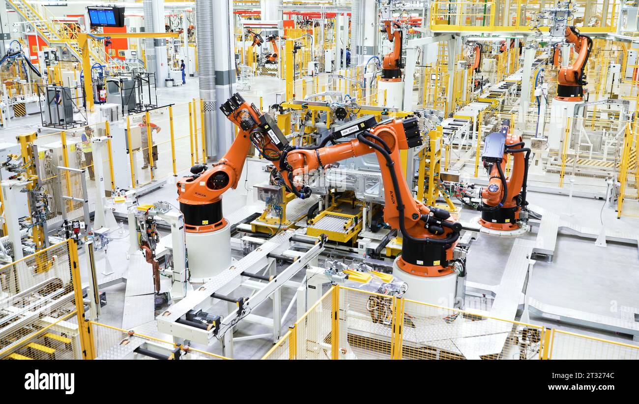 Futuristic ai robots work in hi-res stock photography and images - Alamy