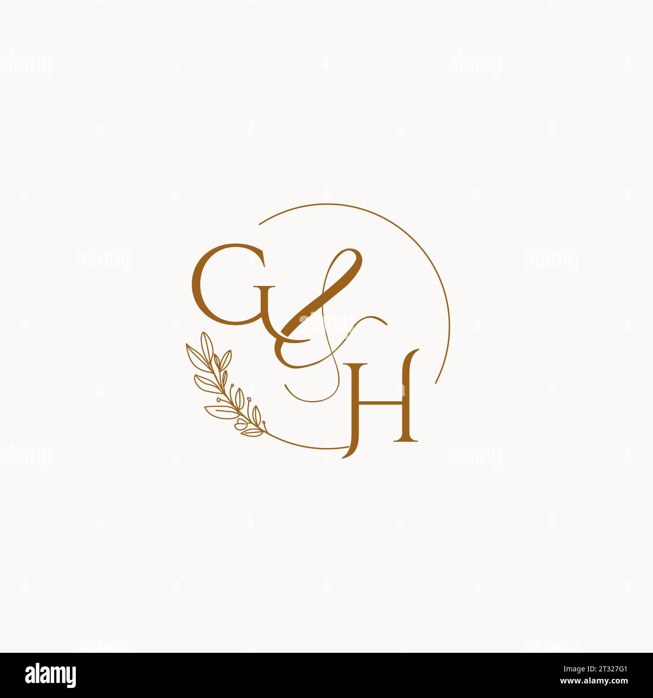 GH initial wedding monogram logo design ideas Stock Vector Image & Art ...