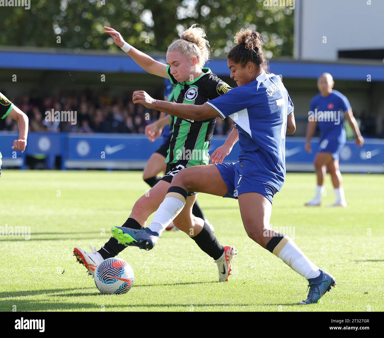 Kington Upon Thames, UK. 22nd Oct, 2023. Jess Carter of Chelsea and ...