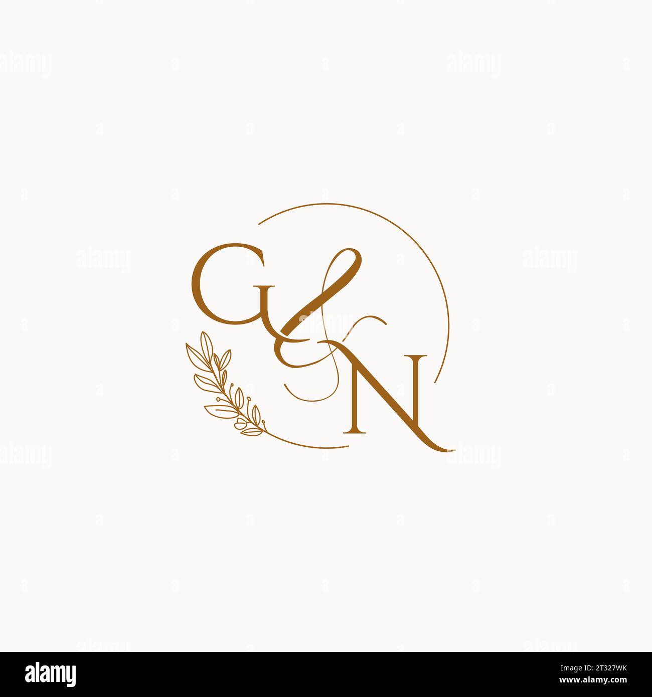 GN initial wedding monogram logo design ideas Stock Vector Image & Art ...