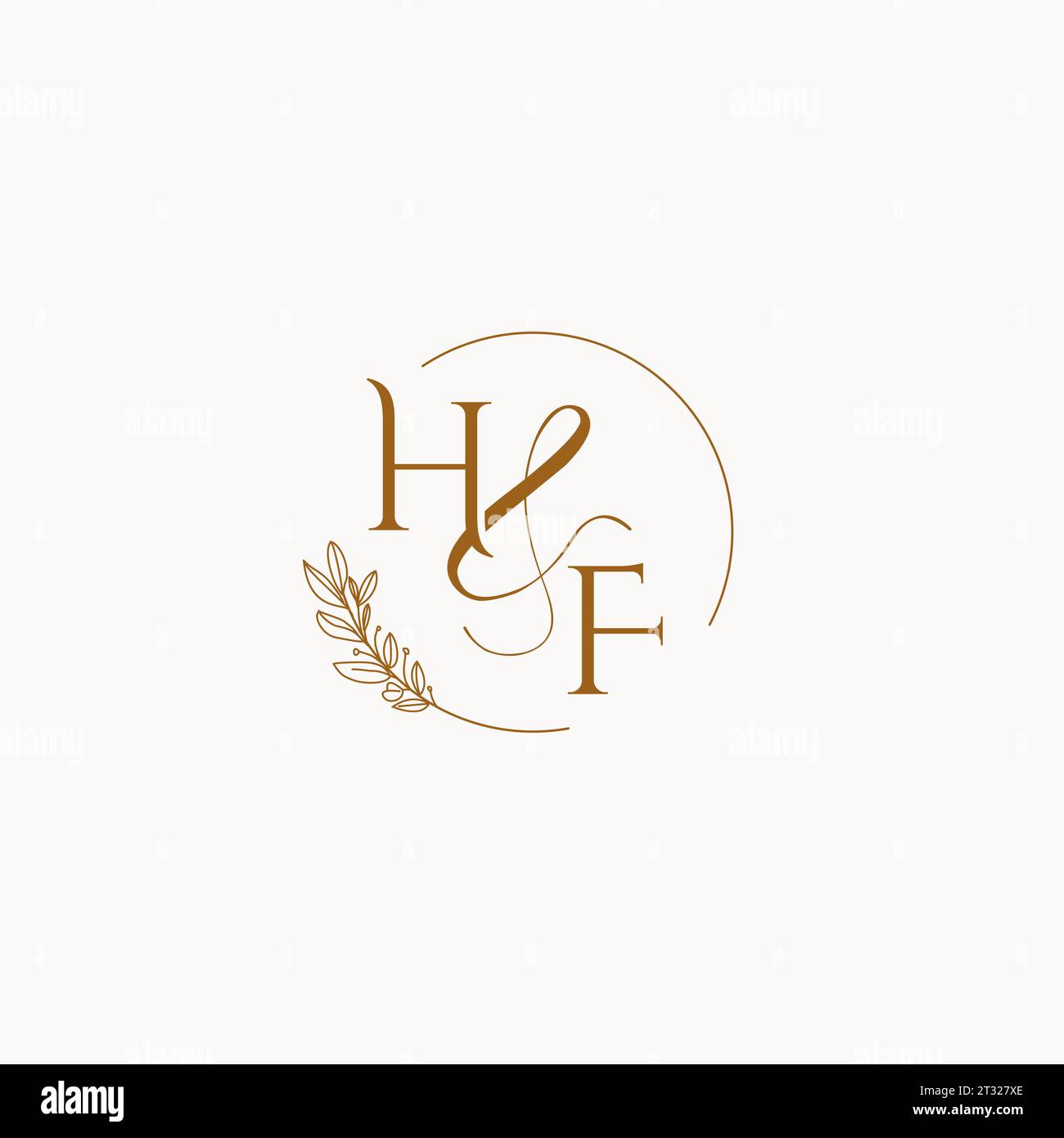 HF initial wedding monogram logo design ideas Stock Vector Image & Art ...