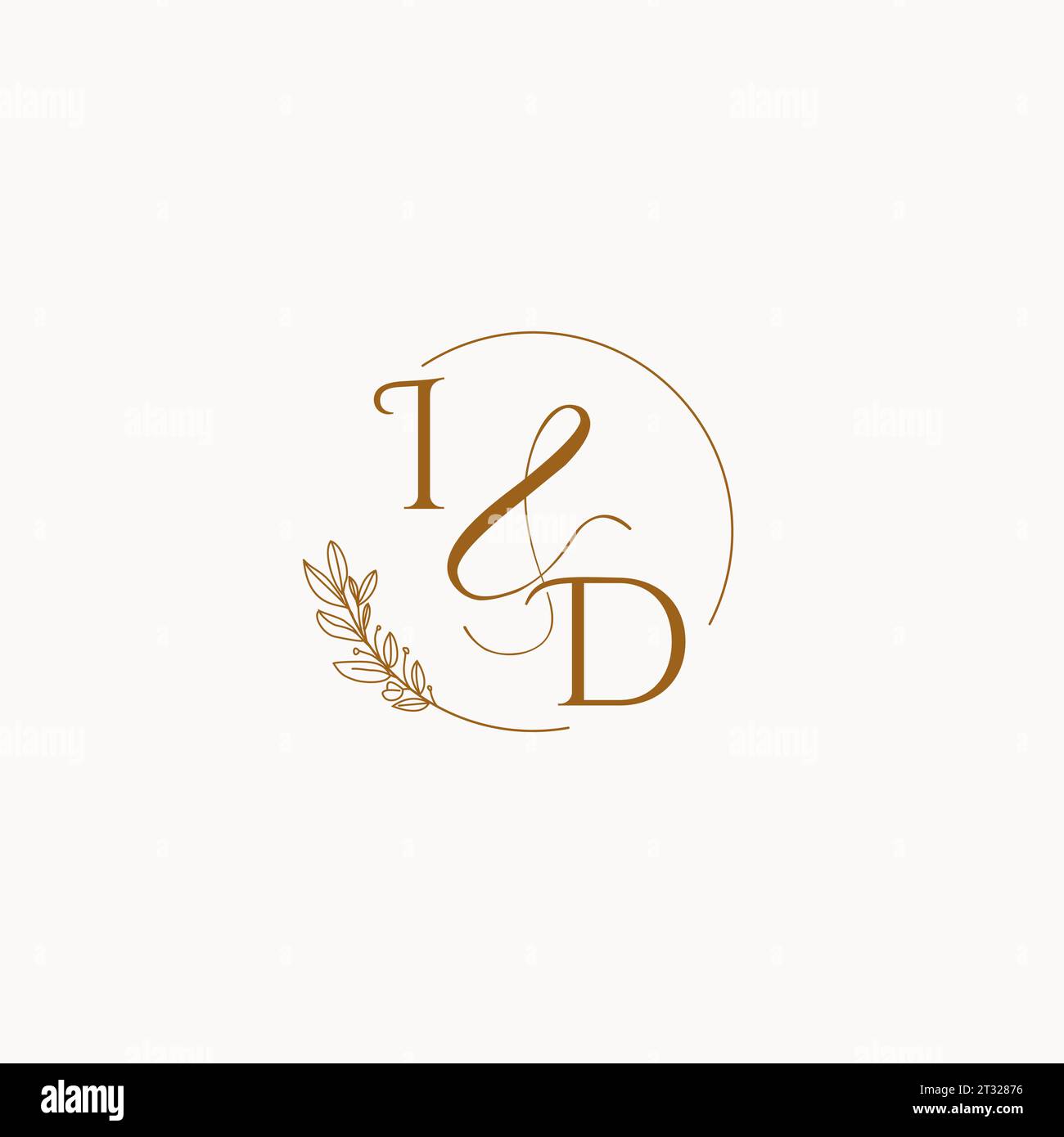 ID initial wedding monogram logo design ideas Stock Vector Image & Art ...