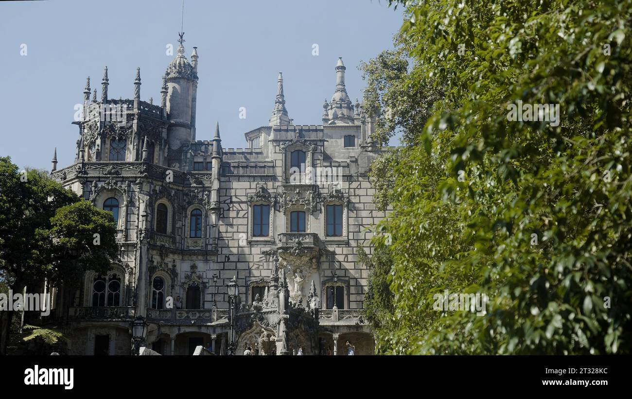 Details of an ancient castle. Action. Beautiful medieval architecture ...