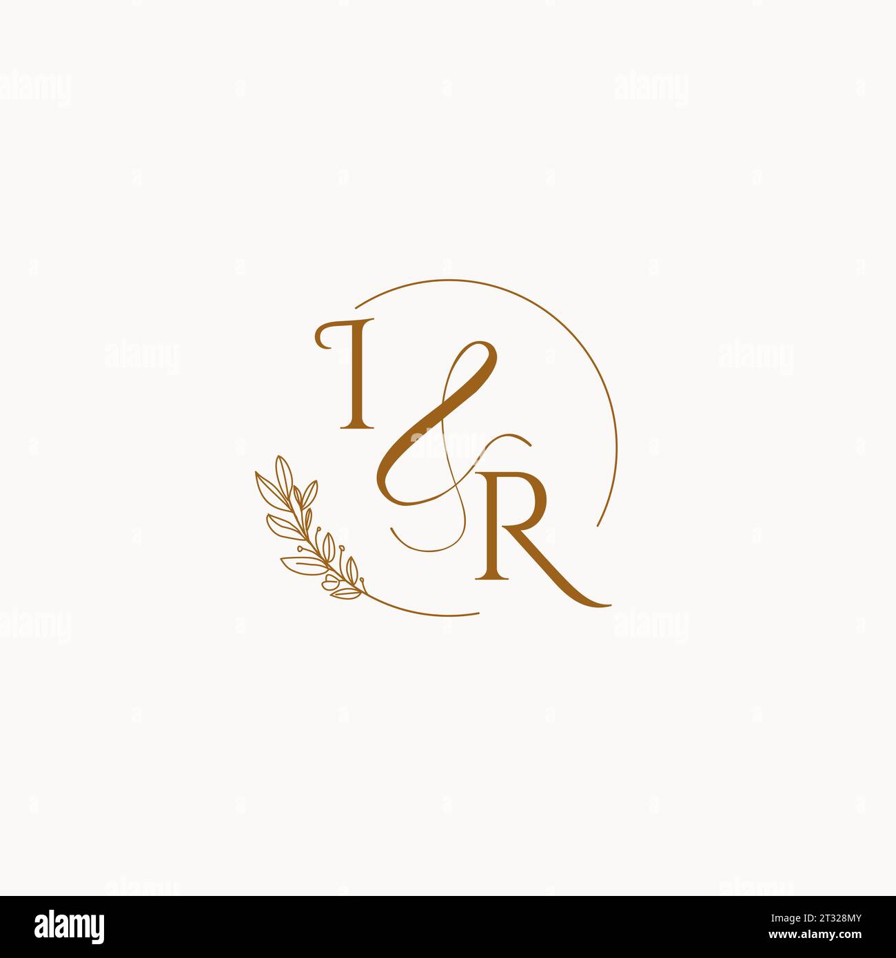 IR initial wedding monogram logo design ideas Stock Vector Image & Art ...