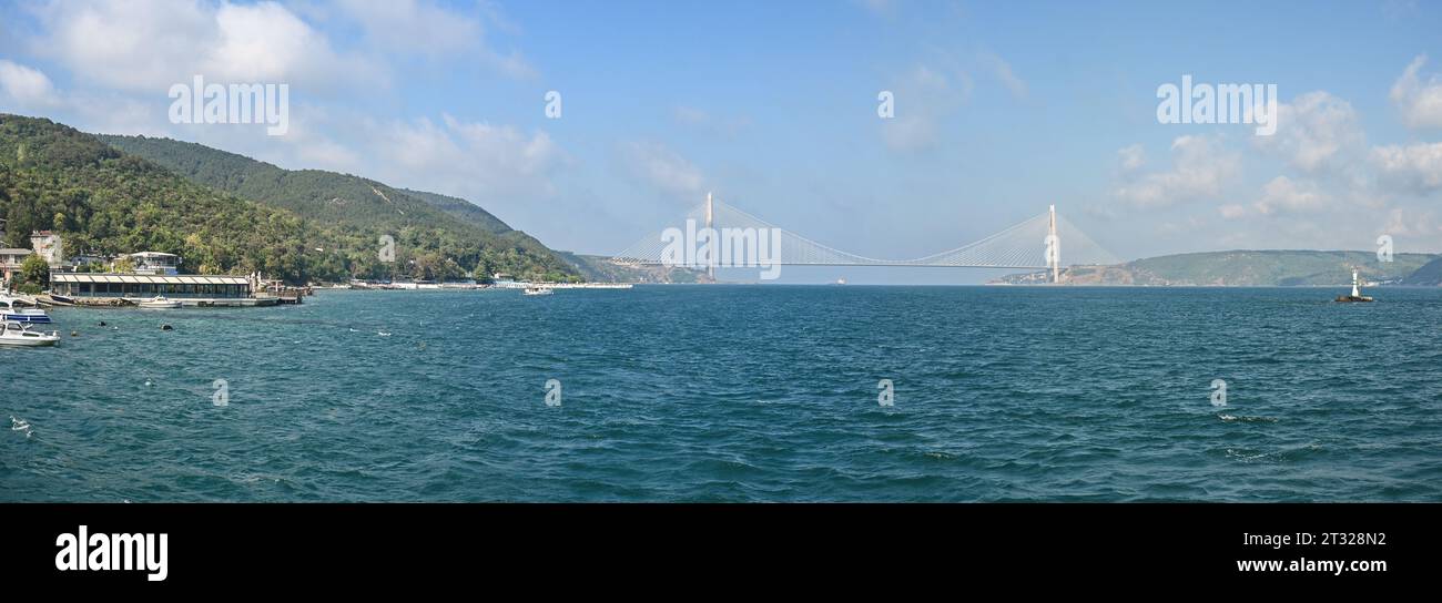The Bosphorus Strait. Panorama of the Bosphorus in Istanbul, Turkey ...