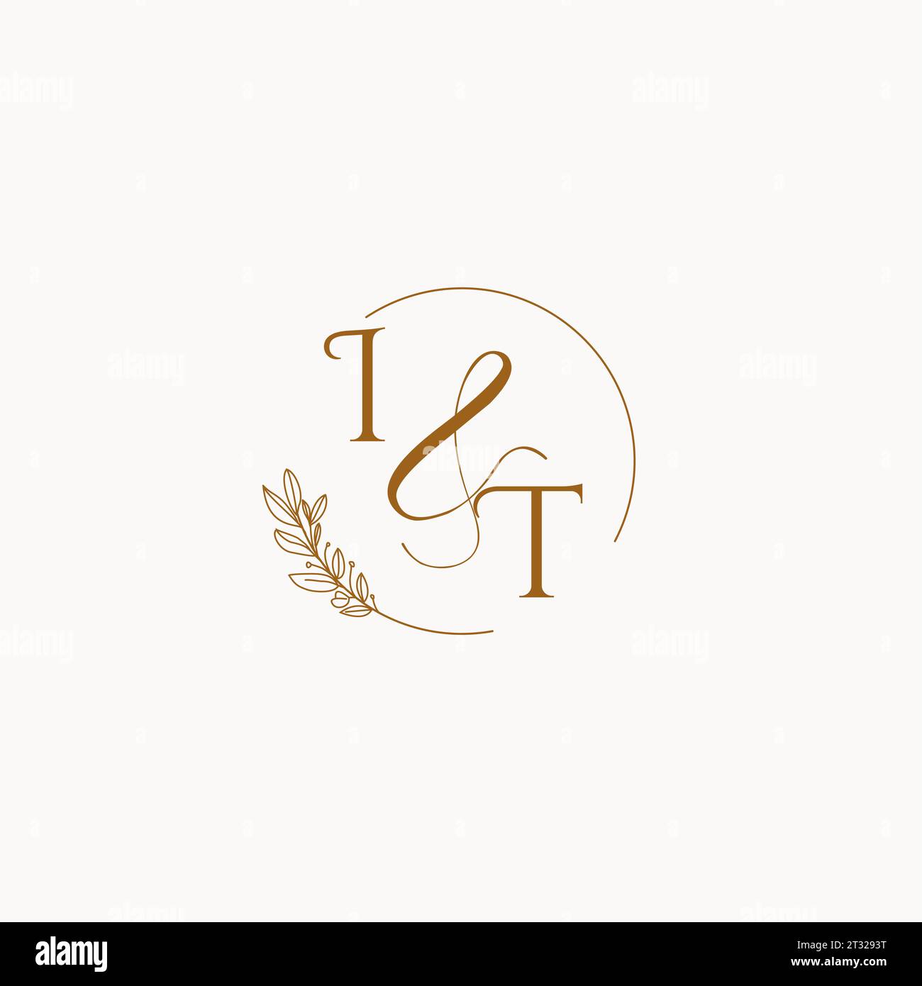 IT initial wedding monogram logo design ideas Stock Vector Image & Art ...