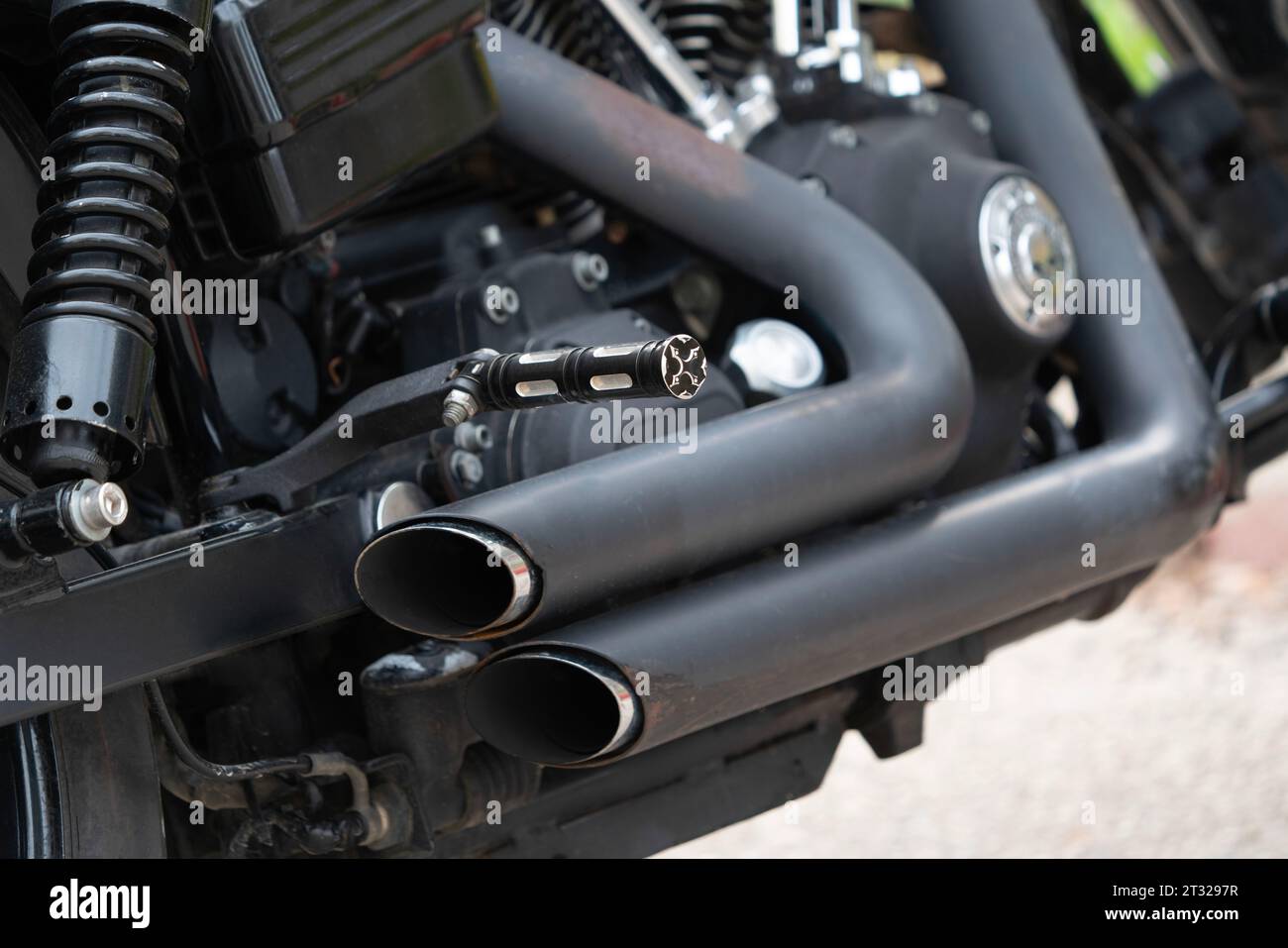 Motorcycle engine chrome plated and strong appearing Stock Photo - Alamy