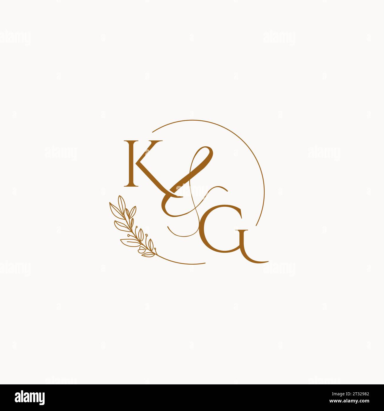KG initial wedding monogram logo design ideas Stock Vector Image & Art ...
