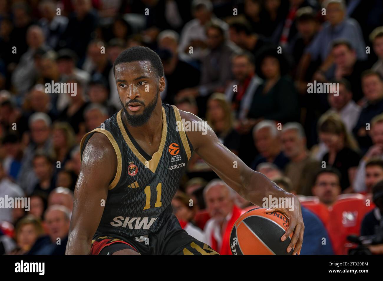 Monte Carlo, Monaco. 20th Oct, 2023. AS Monaco player #11 Alpha Diallo ...
