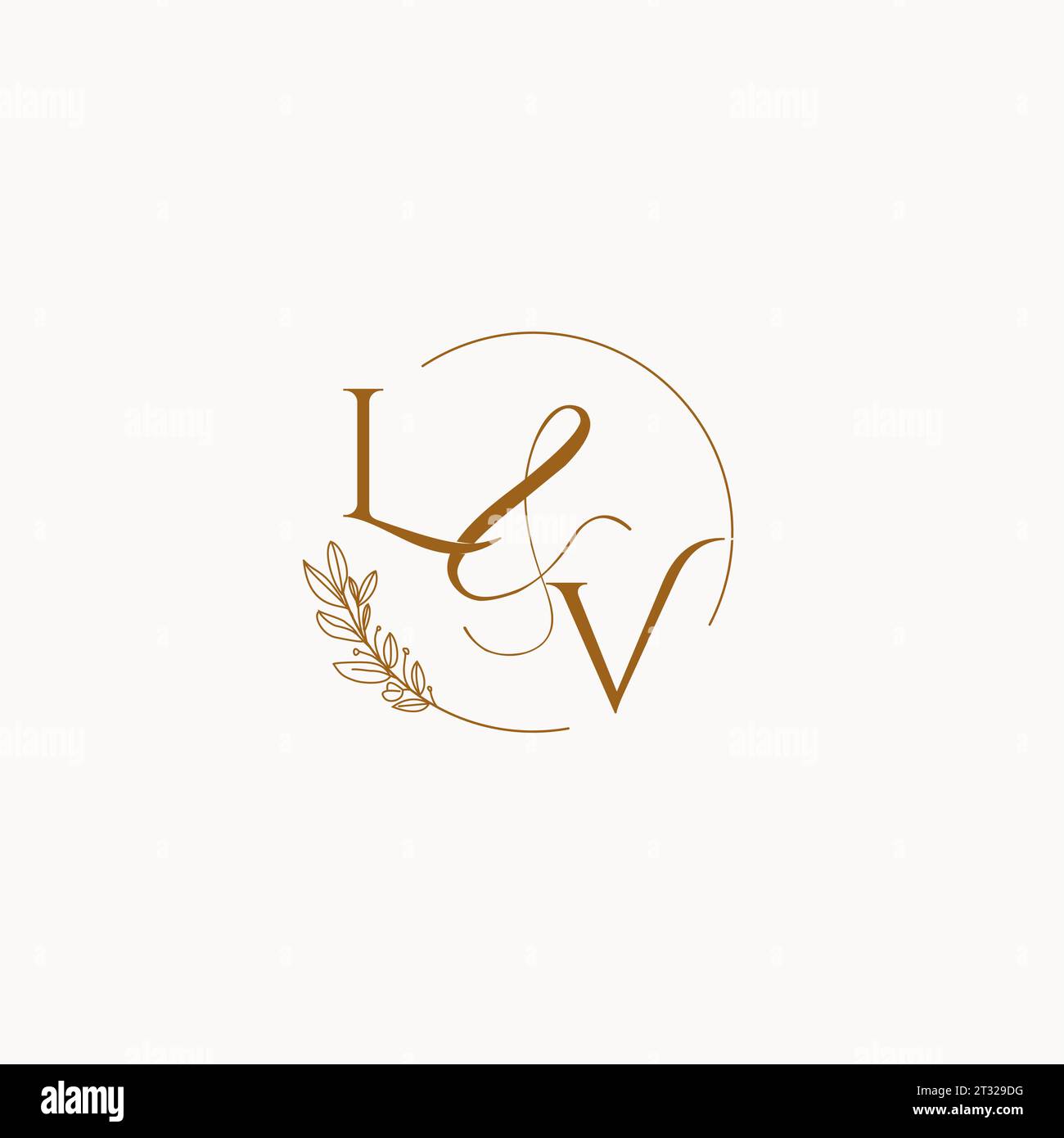 LV initial wedding monogram logo design ideas Stock Vector Image & Art ...