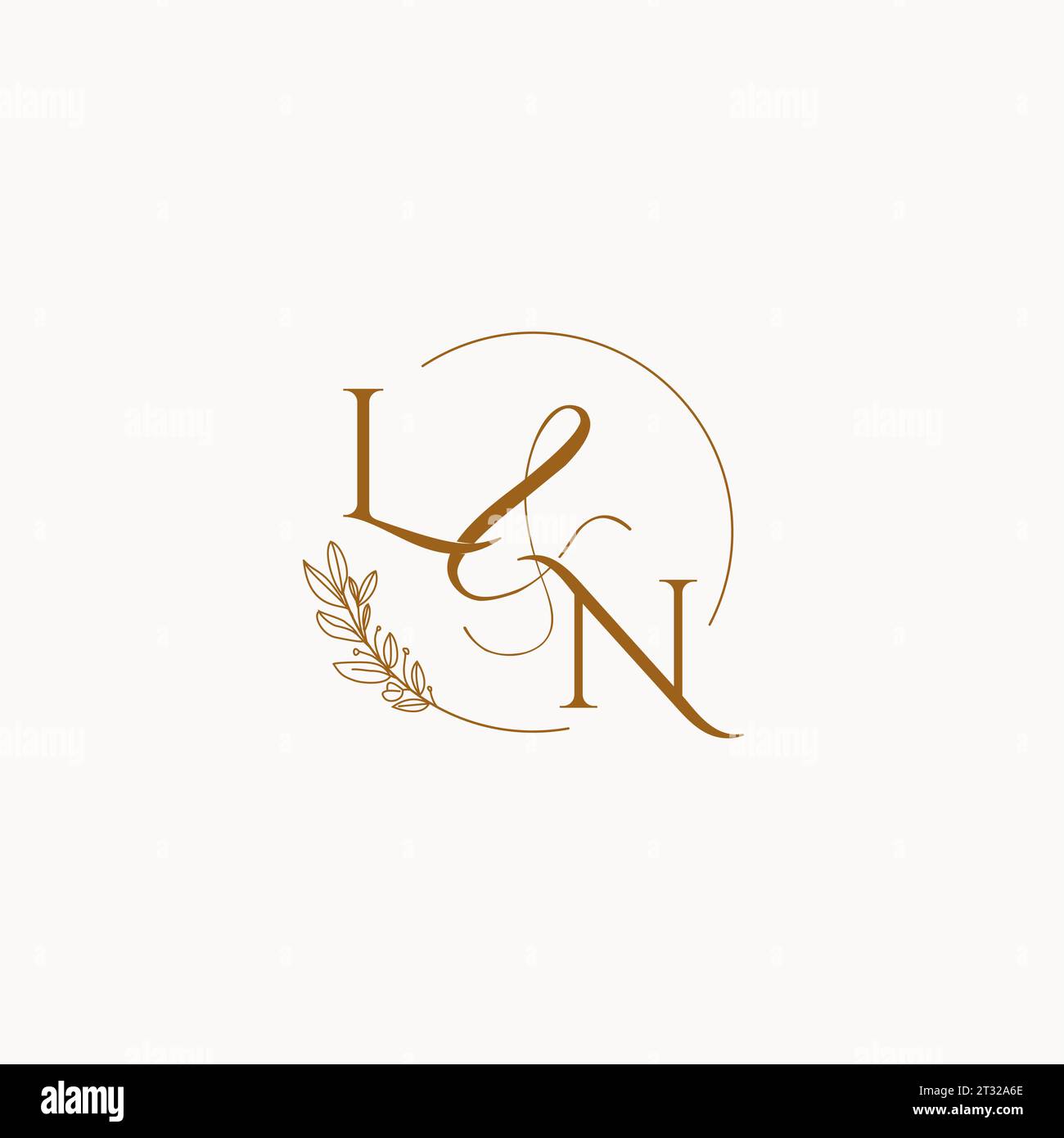 LN initial wedding monogram logo design ideas Stock Vector Image & Art ...