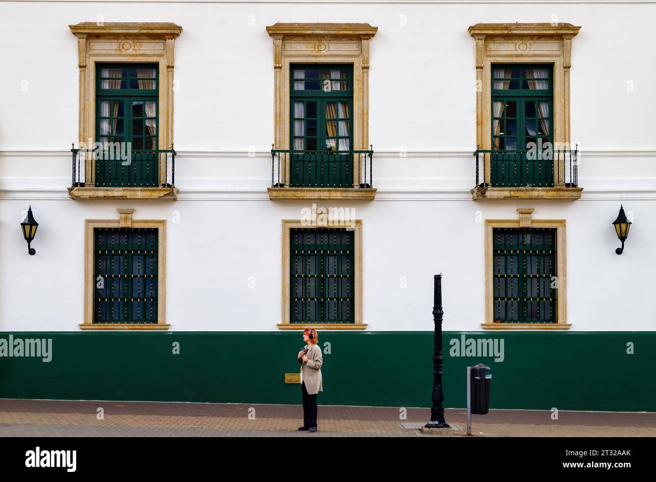 Tunja, Colombia - January 4, 2023: Young man standing in front of ...