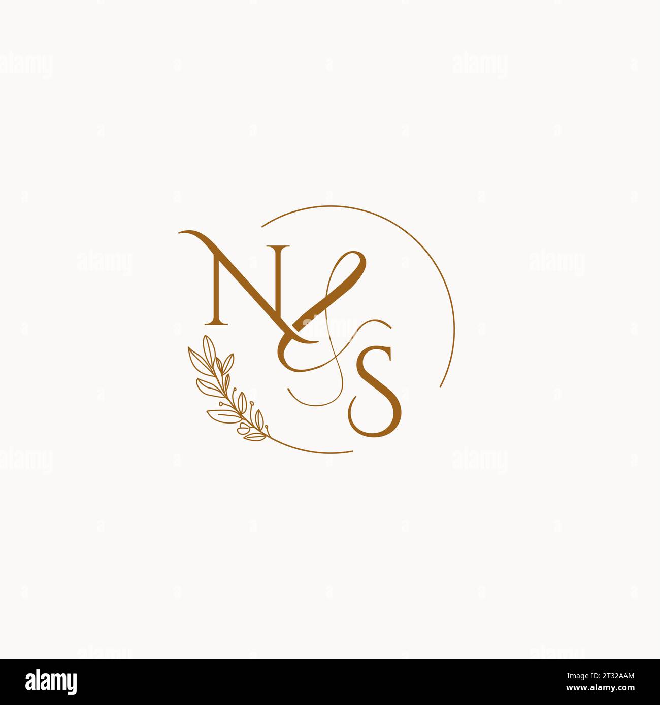 NS initial wedding monogram logo design ideas Stock Vector Image & Art ...