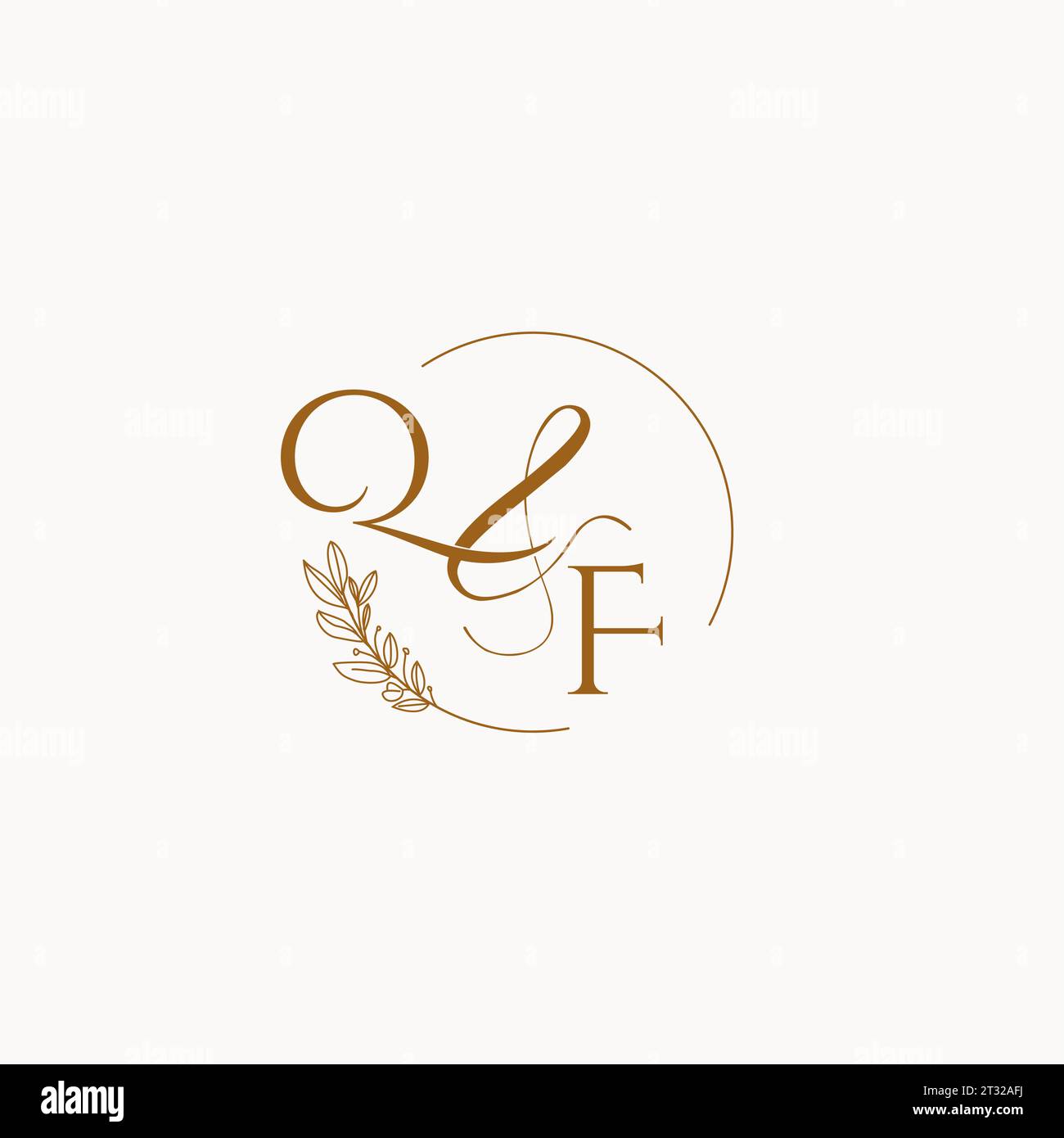 QF initial wedding monogram logo design ideas Stock Vector Image & Art ...