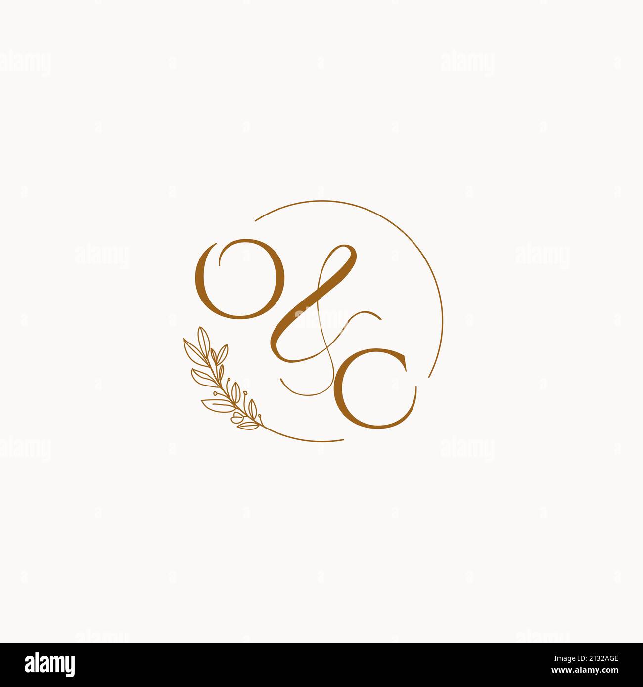 OC initial wedding monogram logo design ideas Stock Vector Image & Art ...